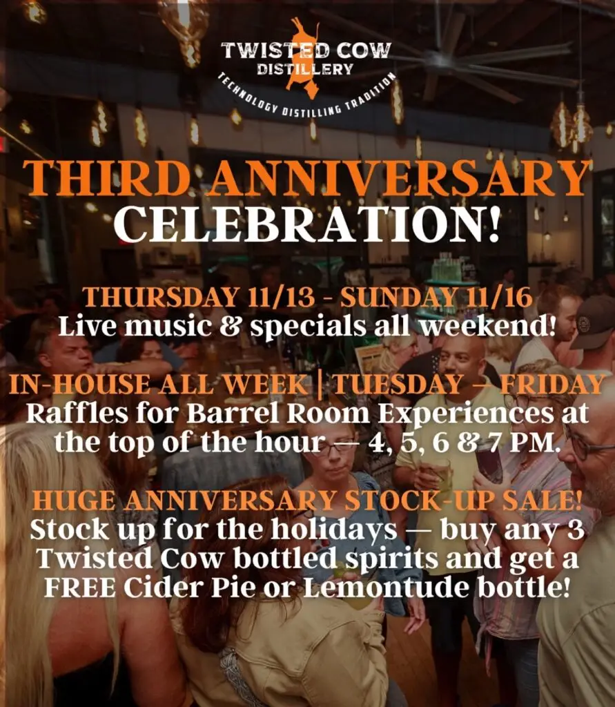 Cheers to Three Spirited Years at Twisted Cow Distillery – Going Local ...